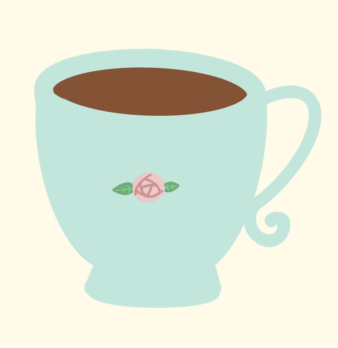 Cute Tea Party Clip Art Tea Time Clipart Instant Download - Etsy