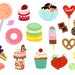 Desserts Clipart, Sweet Desserts Clipart, Ice Cream Clipart - Etsy