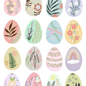 Boho Easter Eggs Clipart Set - Instant Download for Personal Use - Etsy