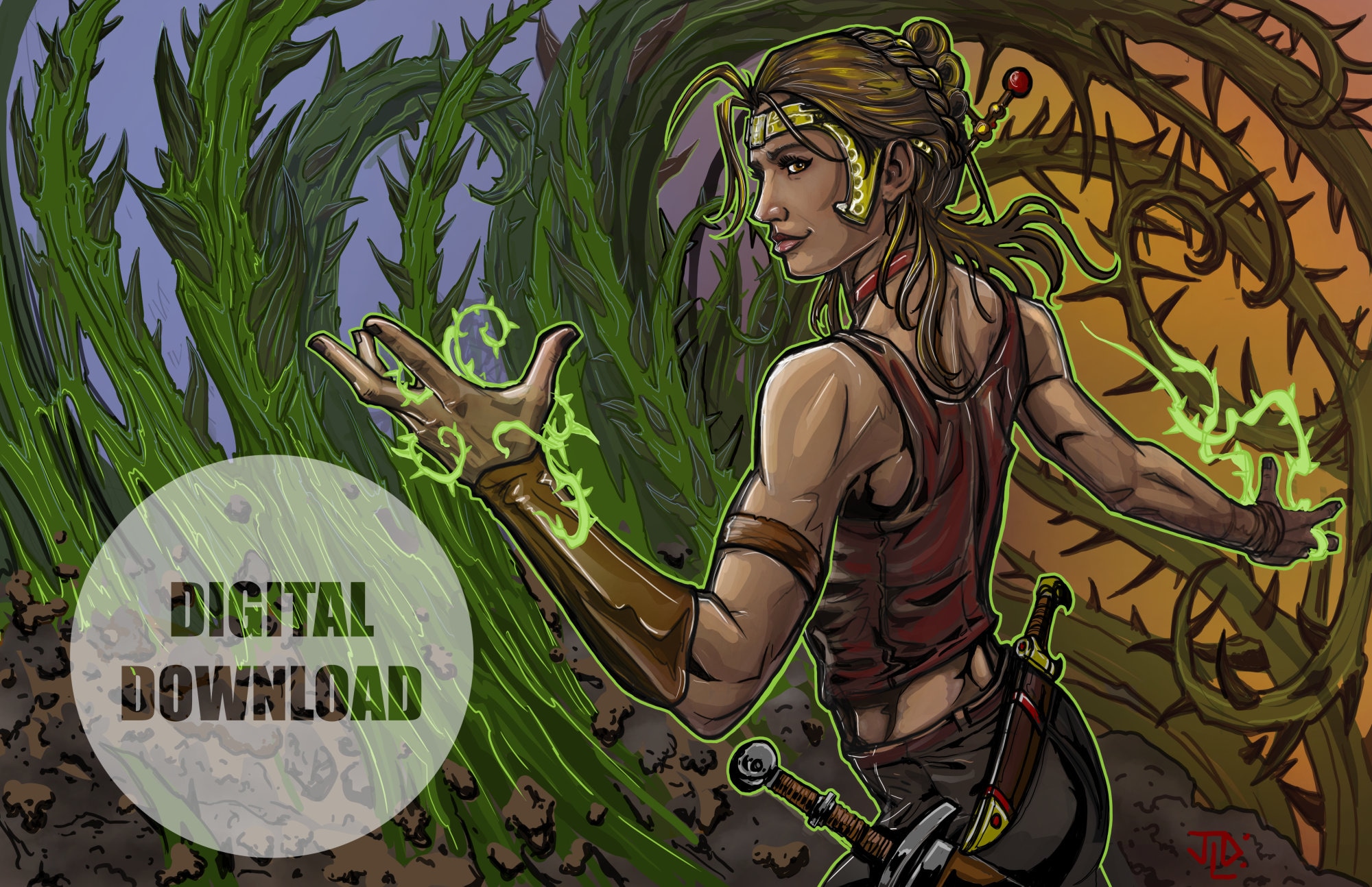 D&D Spell Art: Spike Growth - Instant Download - Etsy