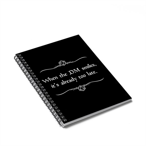D&D Notebook When the DM Smiles It's Already Too Late | Etsy