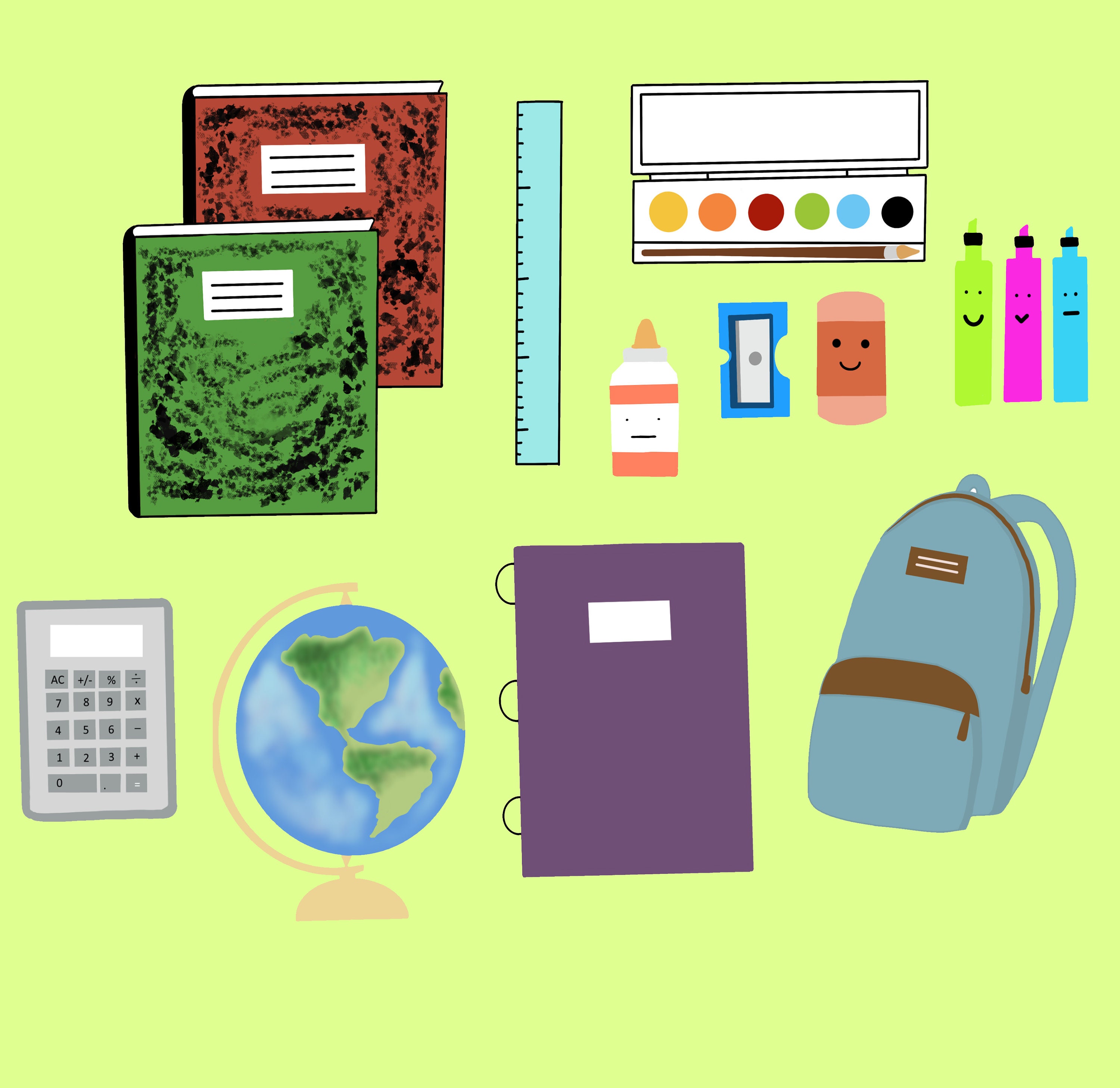 Cute Back to School Clipart , Back to School Clip Art, Instant Download ...