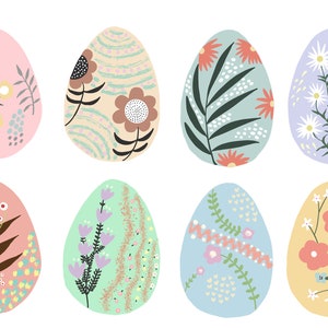 Boho Easter Eggs Clipart Set - Instant Download for Personal Use - Etsy