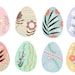 Boho Easter Eggs Clipart Set Instant Download for Personal Use - Etsy