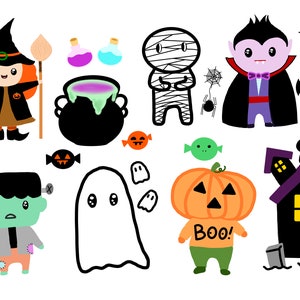Cute Kawaii Halloween Illustrations, Kawaii Halloween Clip Art ...