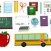 Cute Back to School Clipart , Back to School Clip Art, Instant Download ...
