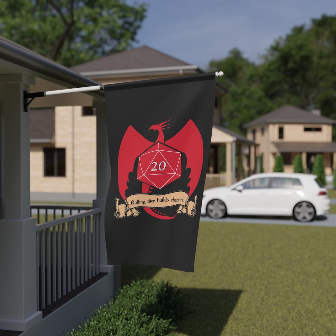 Dnd Red Dragon Rolling Dice Builds Character House Banner, Dnd House ...