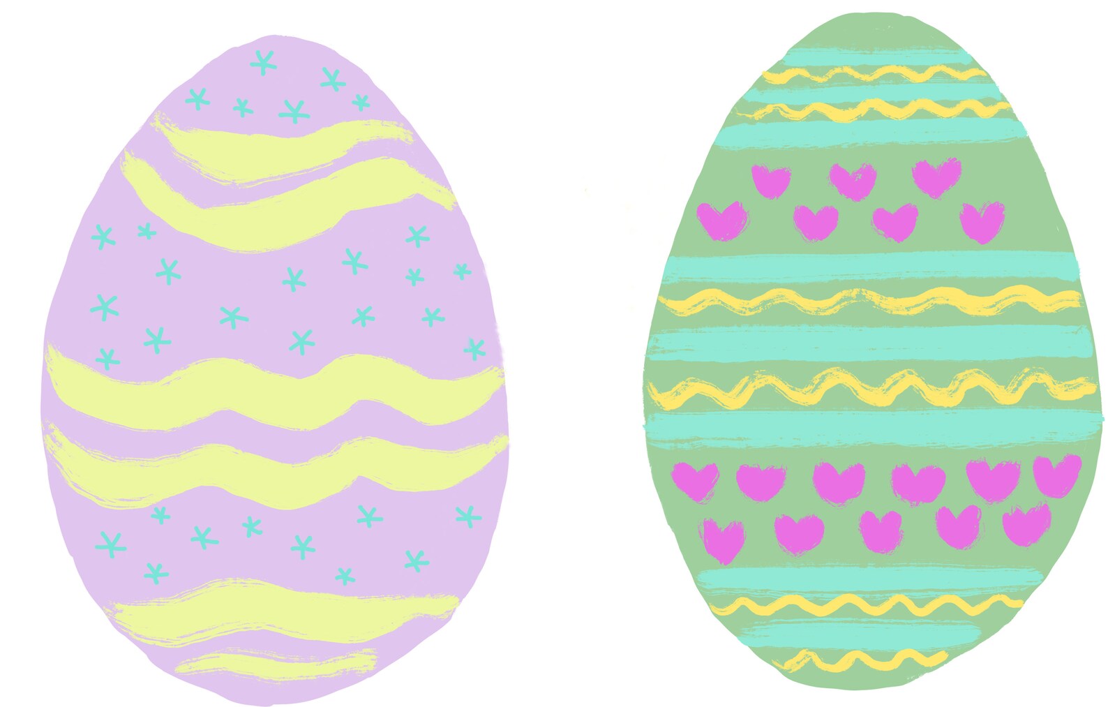 Easter Eggs Clipart Set Instant Download for Personal Use - Etsy