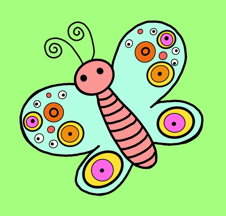 Cute Butterfly Clipart Set - Instant Download for Personal Use - Etsy
