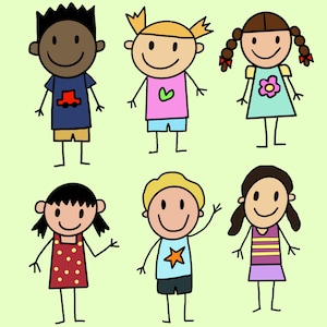 Cute Kids Clipart Children Clipart Boy Clipart Girl Clip Art Kid ...