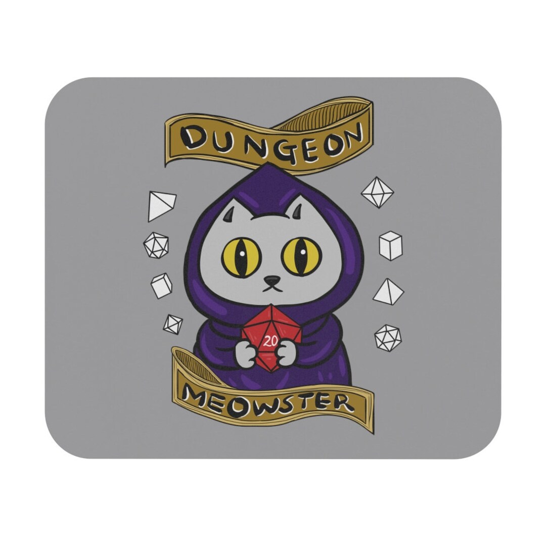 D&D Mouse Pad rectangle Dungeon Meowster - Etsy