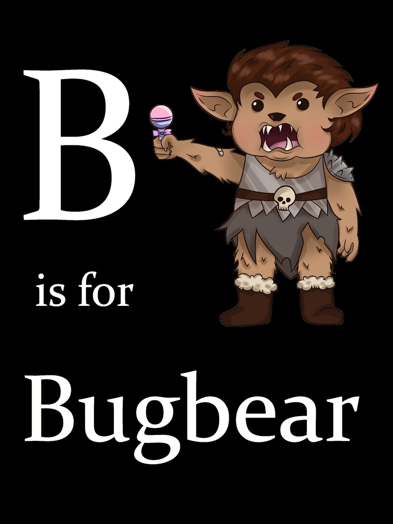 D&D Baby Bugbear Printable Wall Art - Etsy