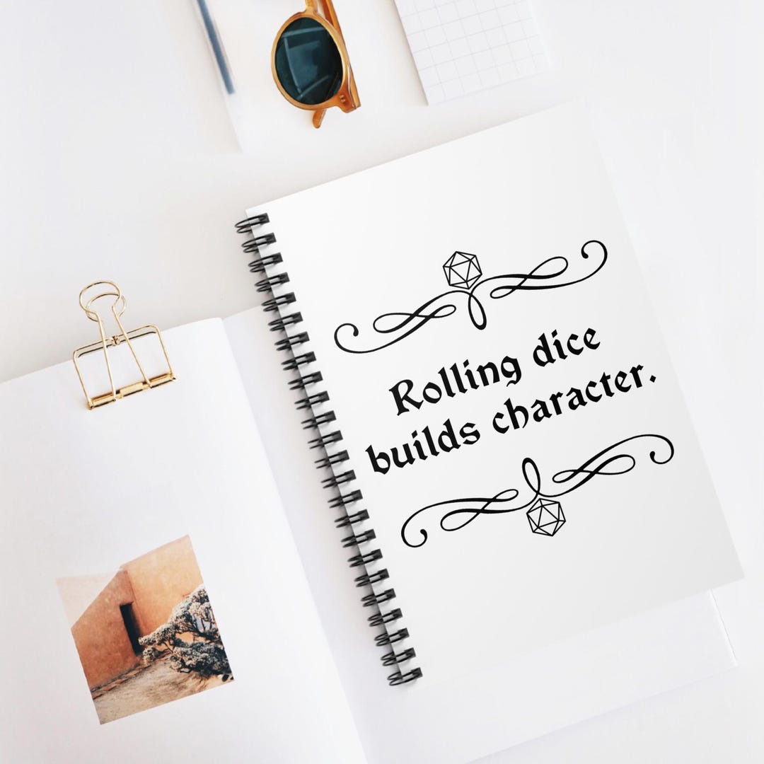 DND Dice Notebook - Rolling Dice Builds Character, D&D Journal ...