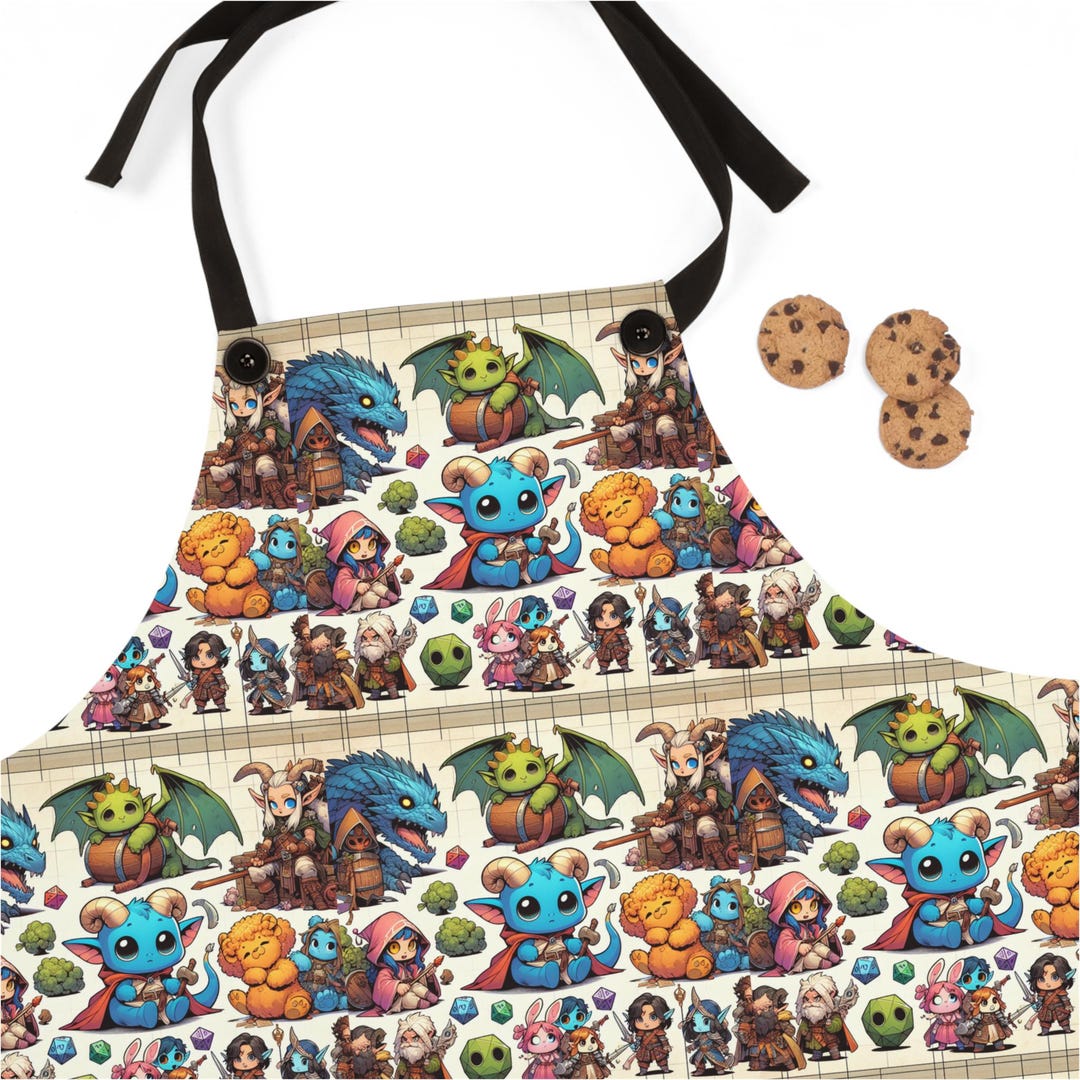 Dnd Apron | Dungeons and Dragons Apron | Dnd Kitchen | Gift for Gamer ...