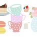 Cute Tea Party Clip Art, Tea Time Clipart Instant Download - Etsy