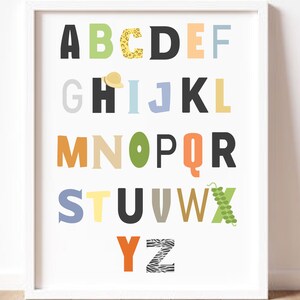 Safari Alphabet, Safari Animals, Alphabet Collage, Safari Nursery Theme ...