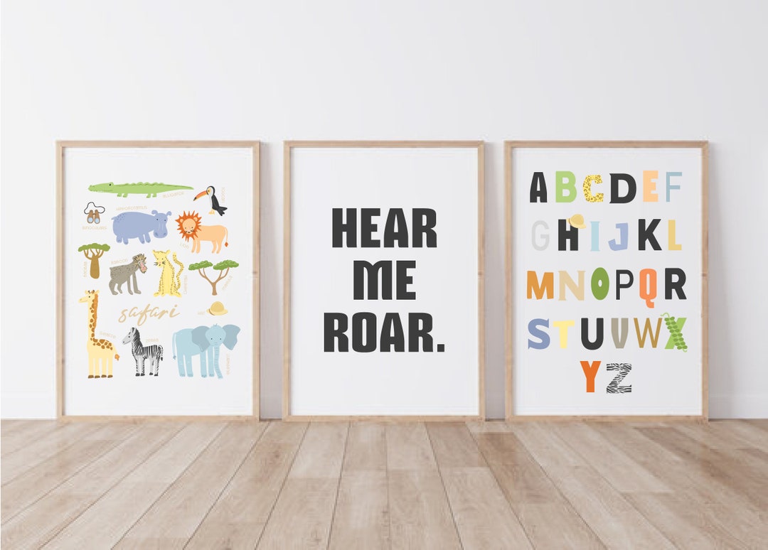 Safari Artwork FULL Collection, Safari Animals, Alphabet Collage ...
