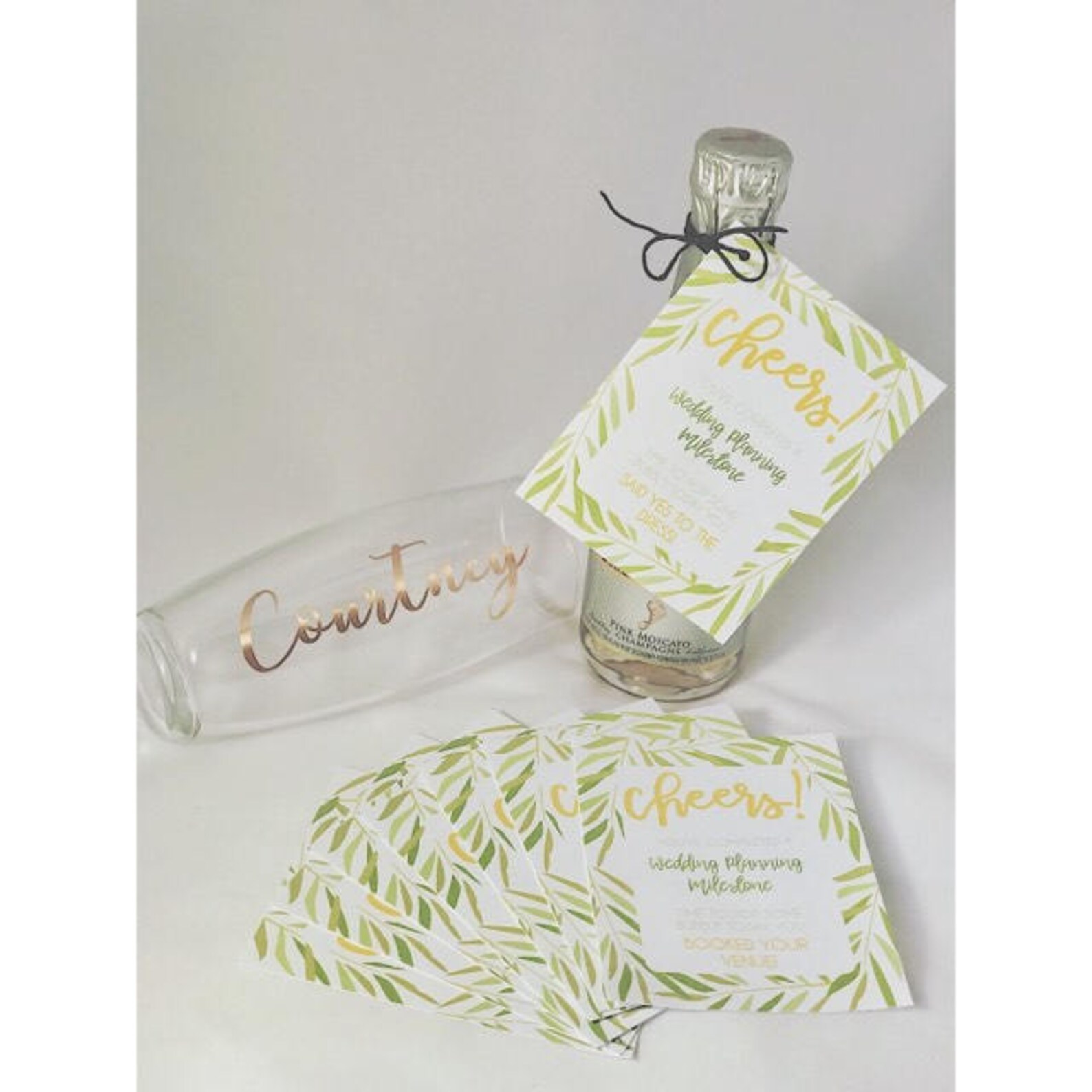 Wedding Planning Milestone "cheers" Gift Tags: PRINTABLE FILE - Etsy