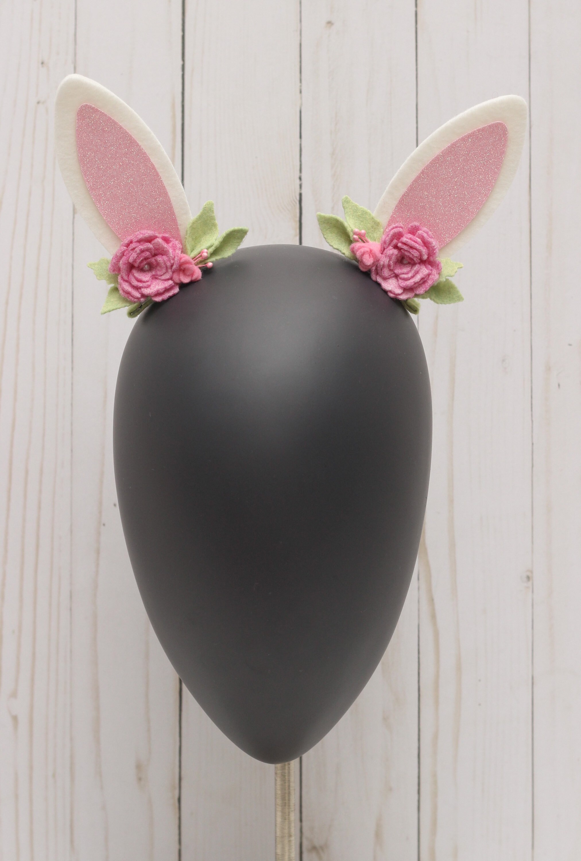 Bunny Ear Hair Clips Easter Bunny Ears Felt Flower | Etsy