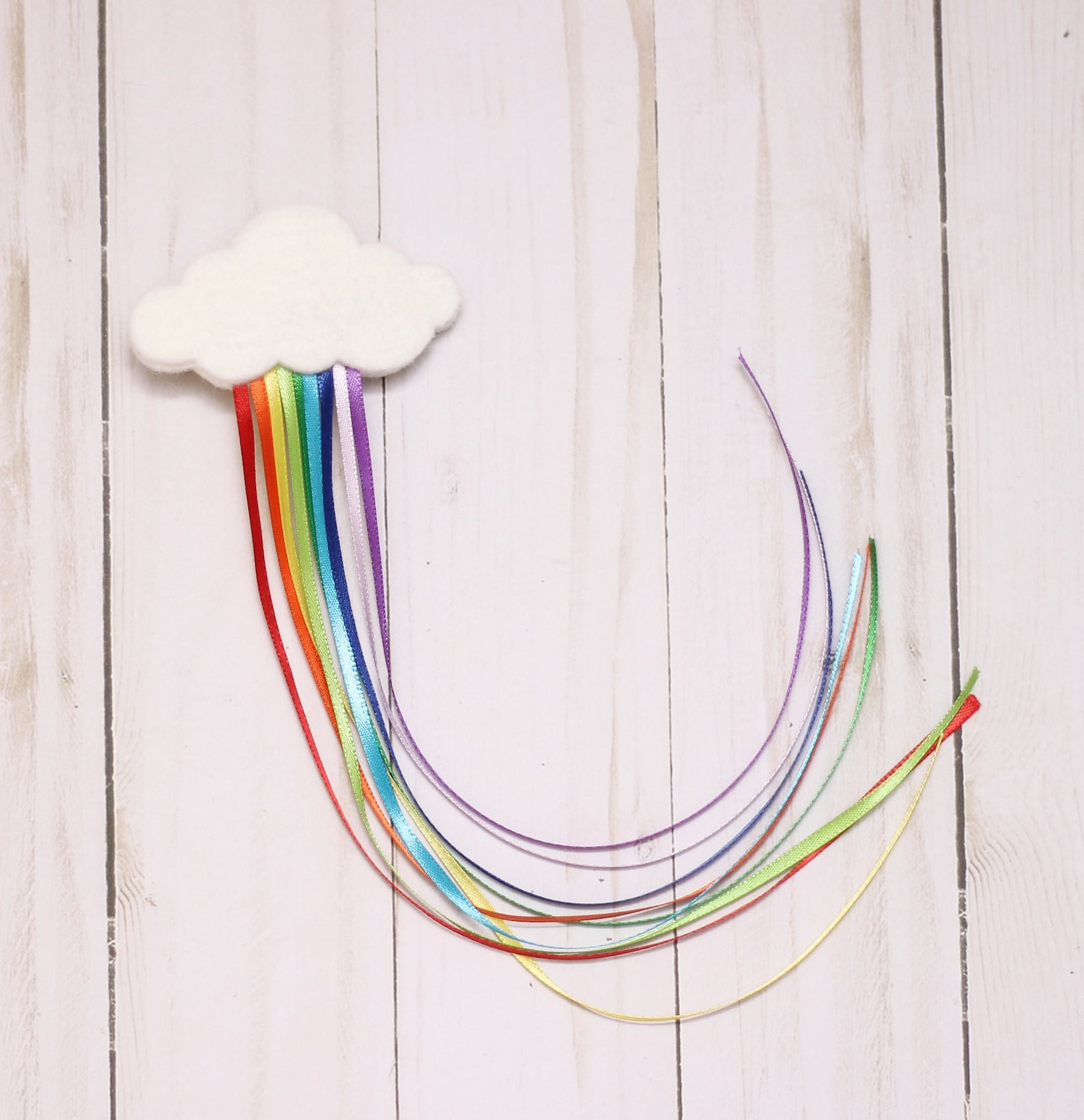 Rainbow Hair Clip || Rainbow Ribbon Clip || Spring Hair Bow - Etsy