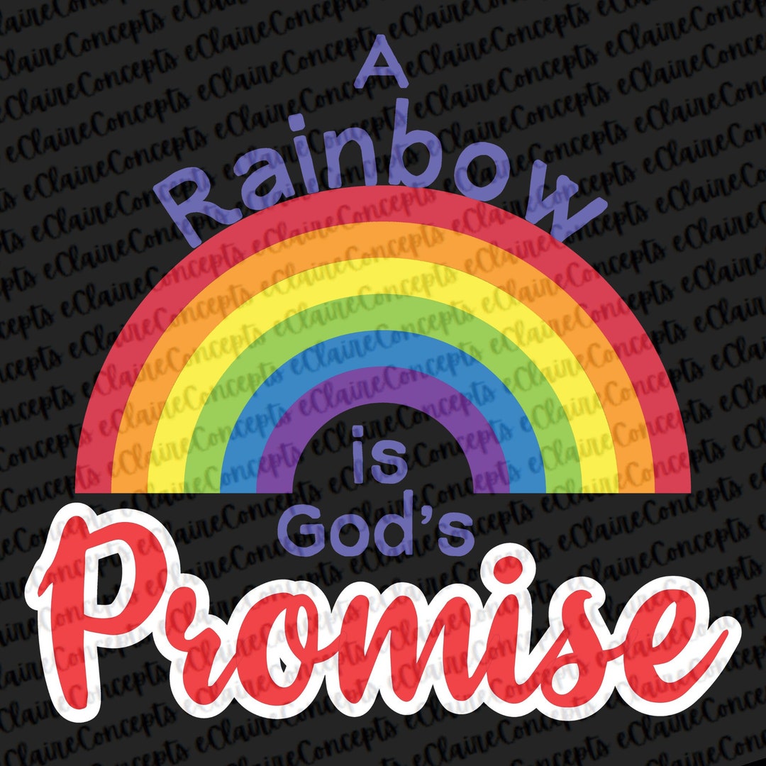 God's Promise - Religious Rainbow Clip Art Design | Sublimination ...