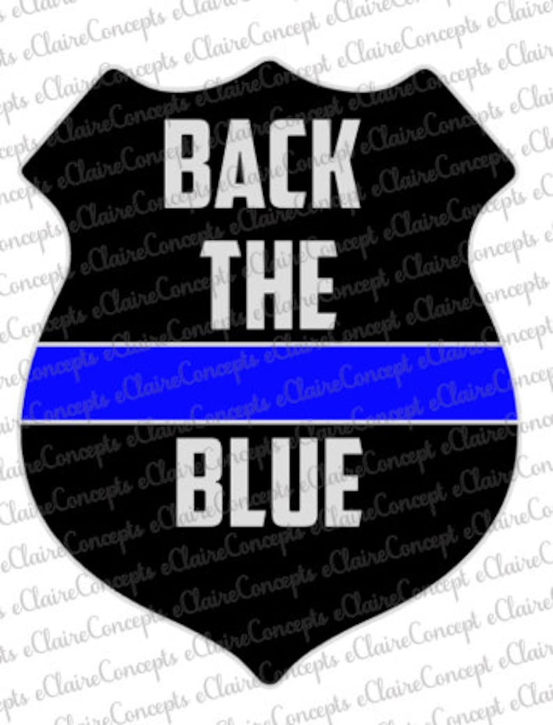 Digital Police Badge Back the Blue Blue Lives Matter - Etsy