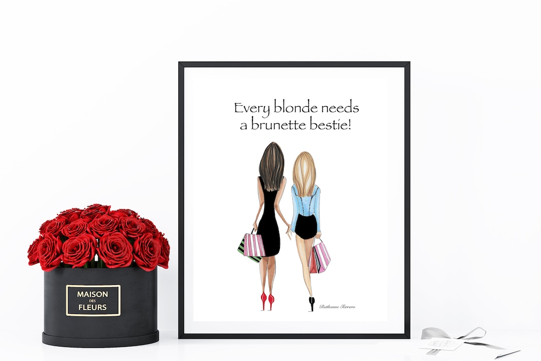 Tall Friend Short Friend Art Print by Roxy's Illustrations, Every ...