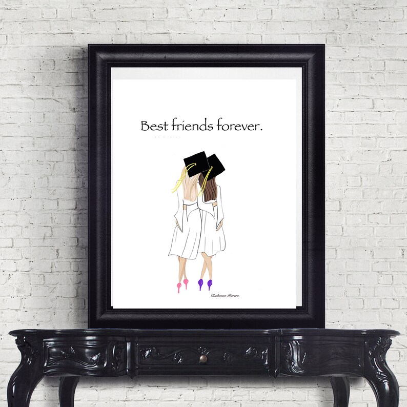 Digital Graduation Art Best Friend Grad Gift Class of 2020 - Etsy