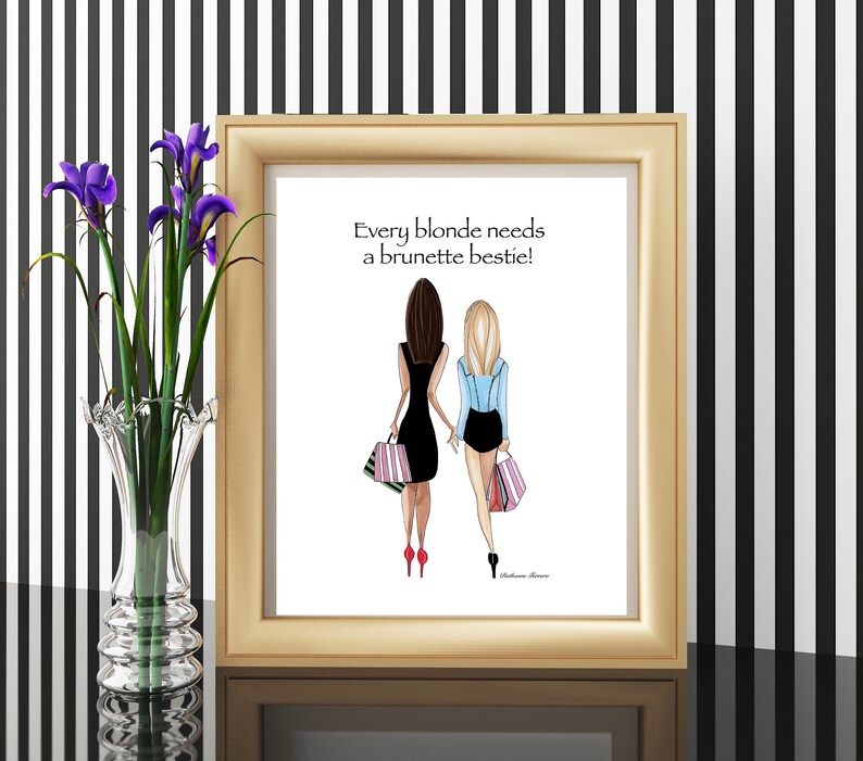 Tall Friend Short Friend Art Print by Roxy's | Etsy