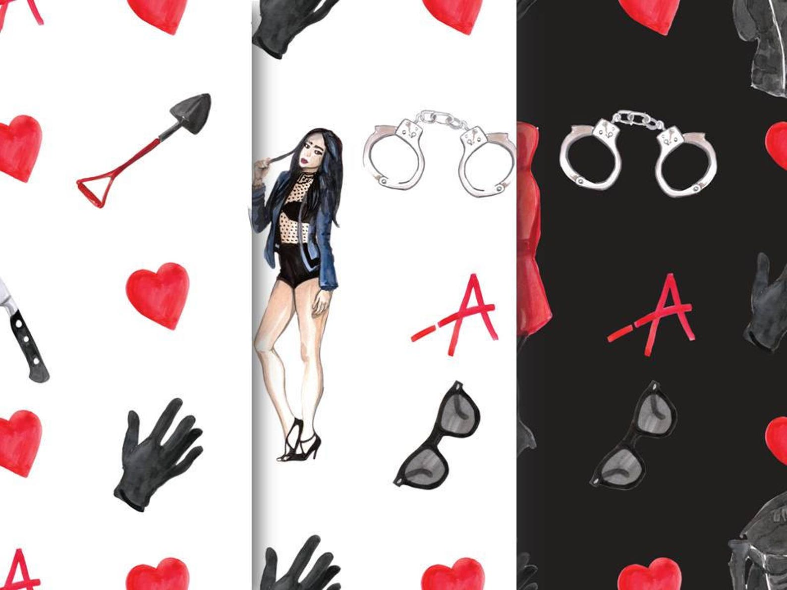 Watercolor Digital Paper, Watercolor Clipart, Pretty Little Liars ...