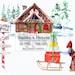 Santa's House Hand Painted Watercolor Clipart Christmas - Etsy