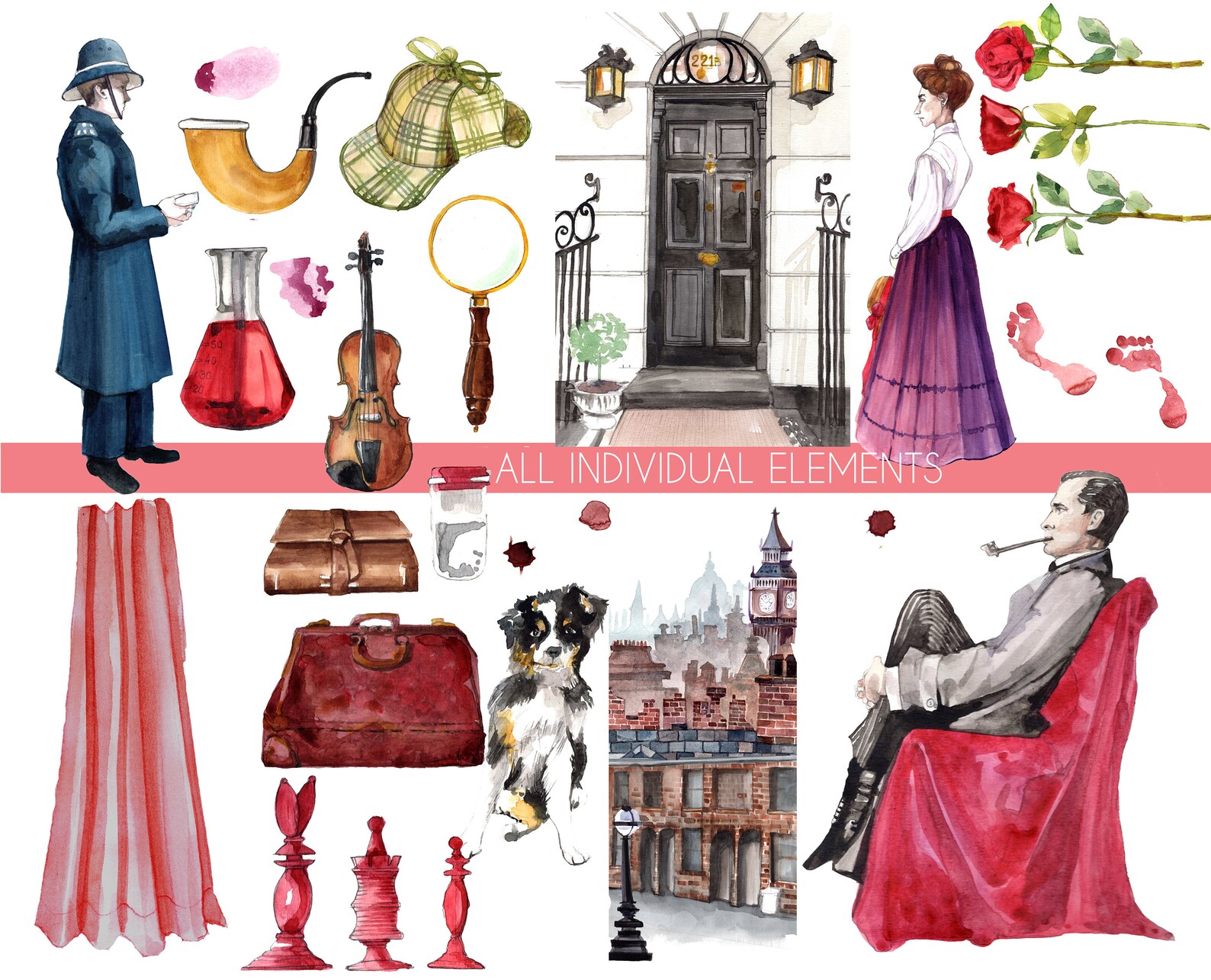 Sherlock Holmes Clip Art UK Clipart England Clipart British Clipart ...