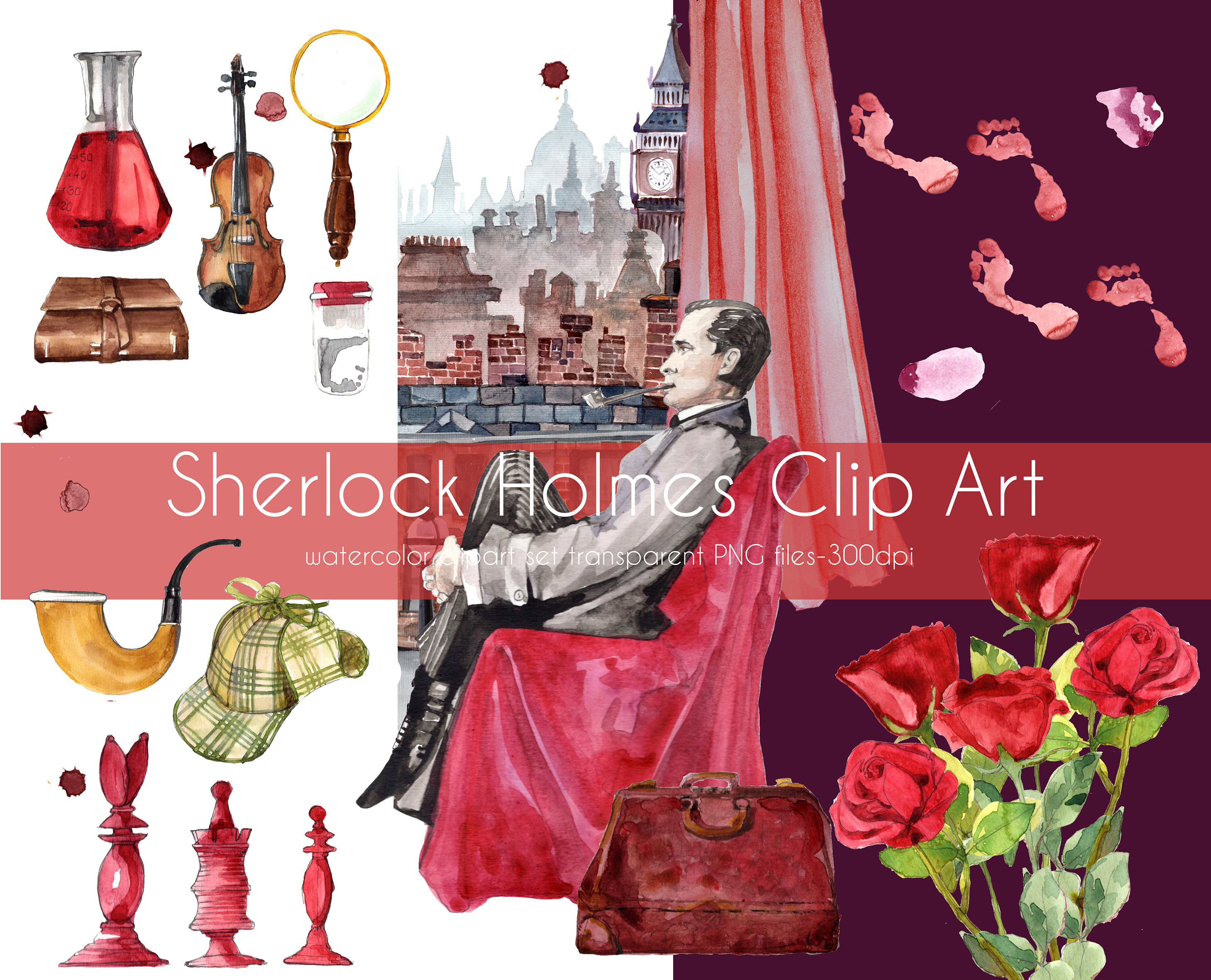 Sherlock Holmes Clip Art UK Clipart England Clipart British Clipart ...