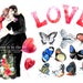 Love is in the Air Watercolor Clip Art Engagement Clipart - Etsy