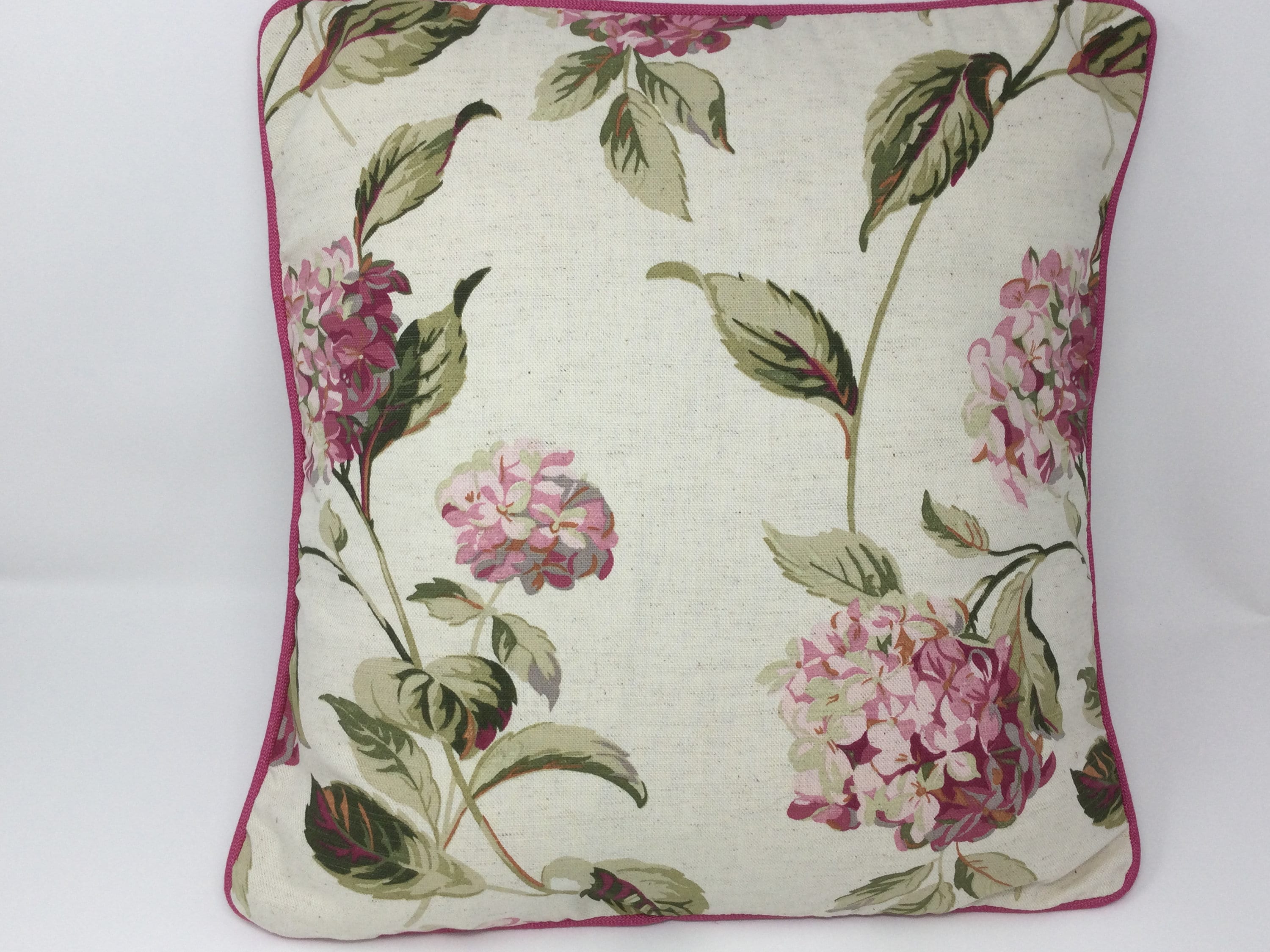Laura Ashley Hydrangea Cushion Cover: Pink Floral Pillow, 16" - Etsy
