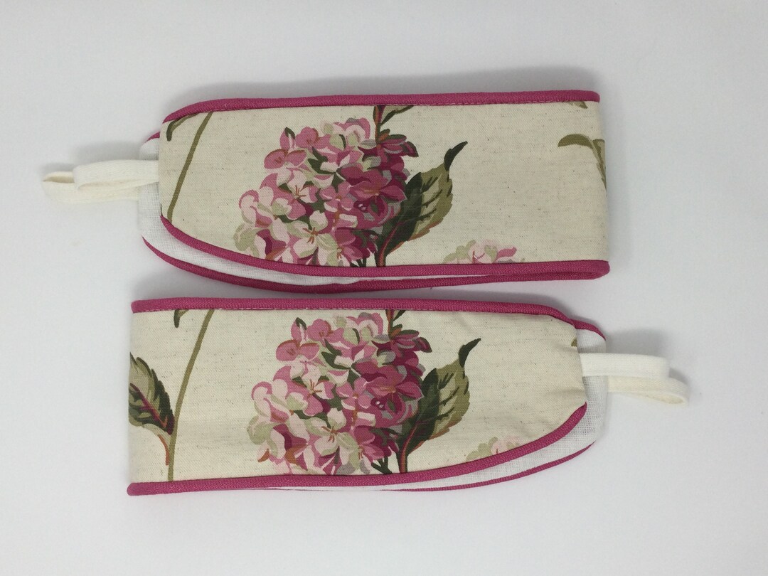 One Pair Handmade Laura Ashley Hydrangea Pink Curtain Tie Backs Piped ...