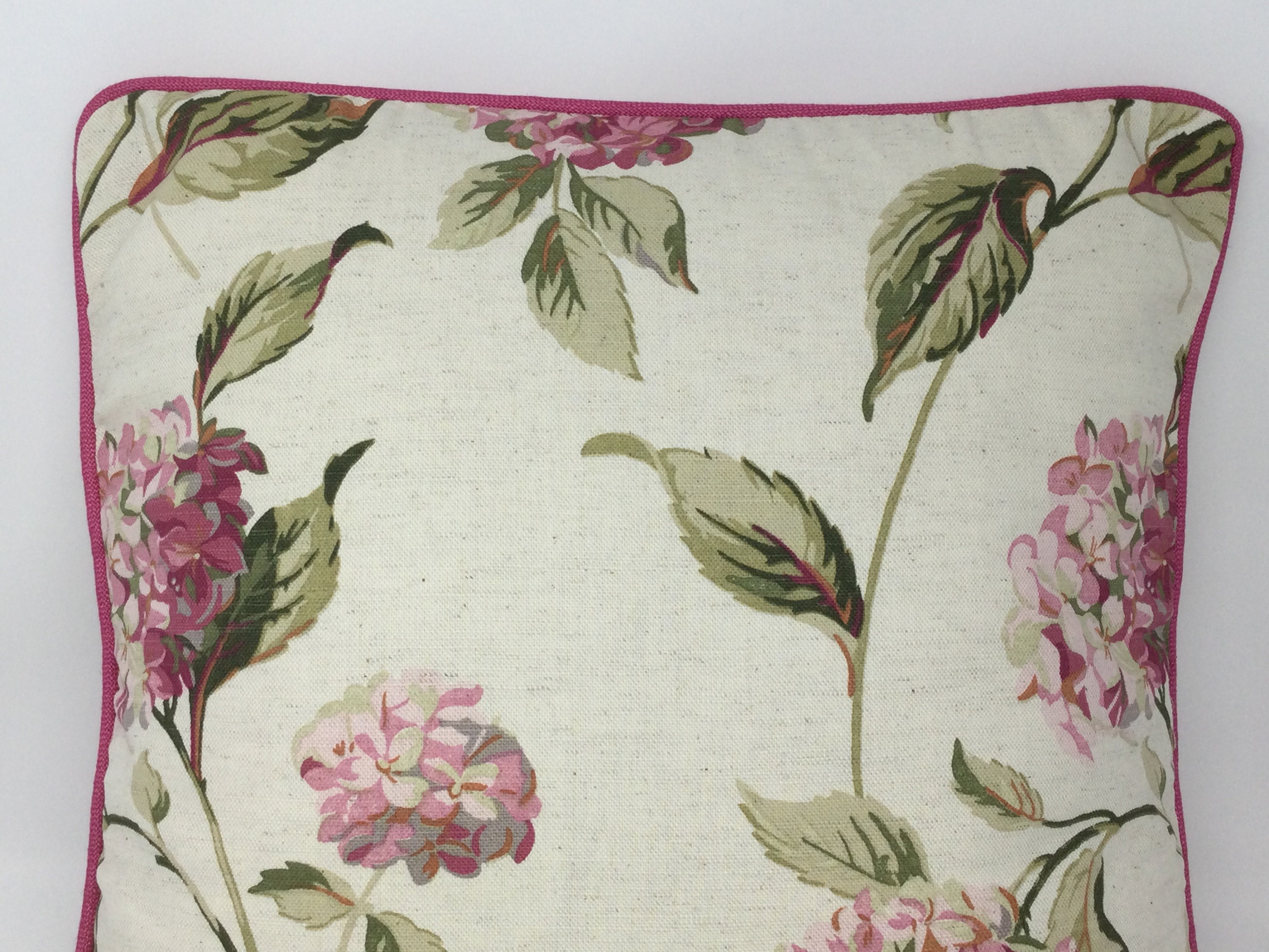 Laura Ashley Hydrangea Cushion Cover: Pink Floral Pillow, 16" - Etsy