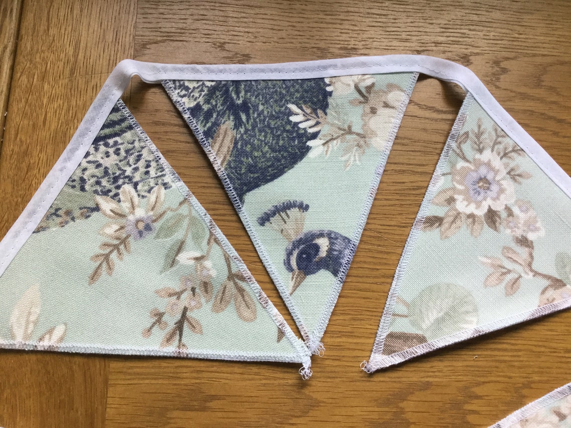Handmade Laura Ashley Belvedere Duck Egg Blue Bird Fabric Etsy