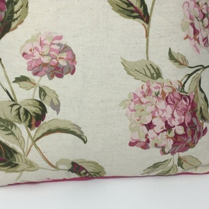 Laura Ashley Hydrangea Cushion Cover: Pink Floral Pillow, 16" - Etsy UK
