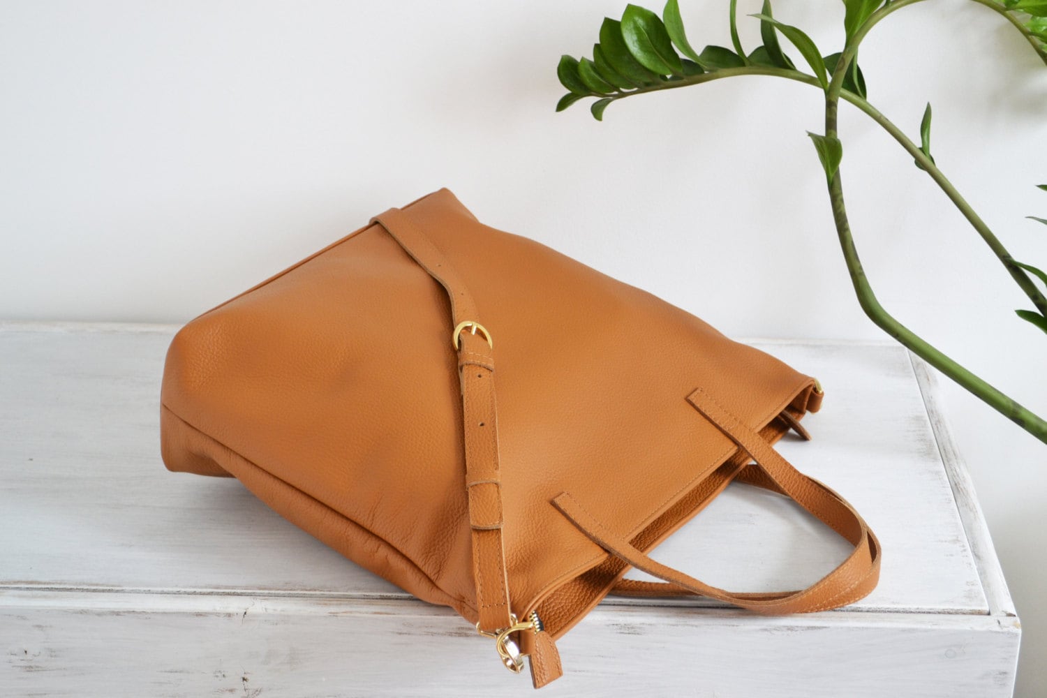 TAN LEATHER TOTE Tan Leather Bag Camel Brown Leather Tote - Etsy