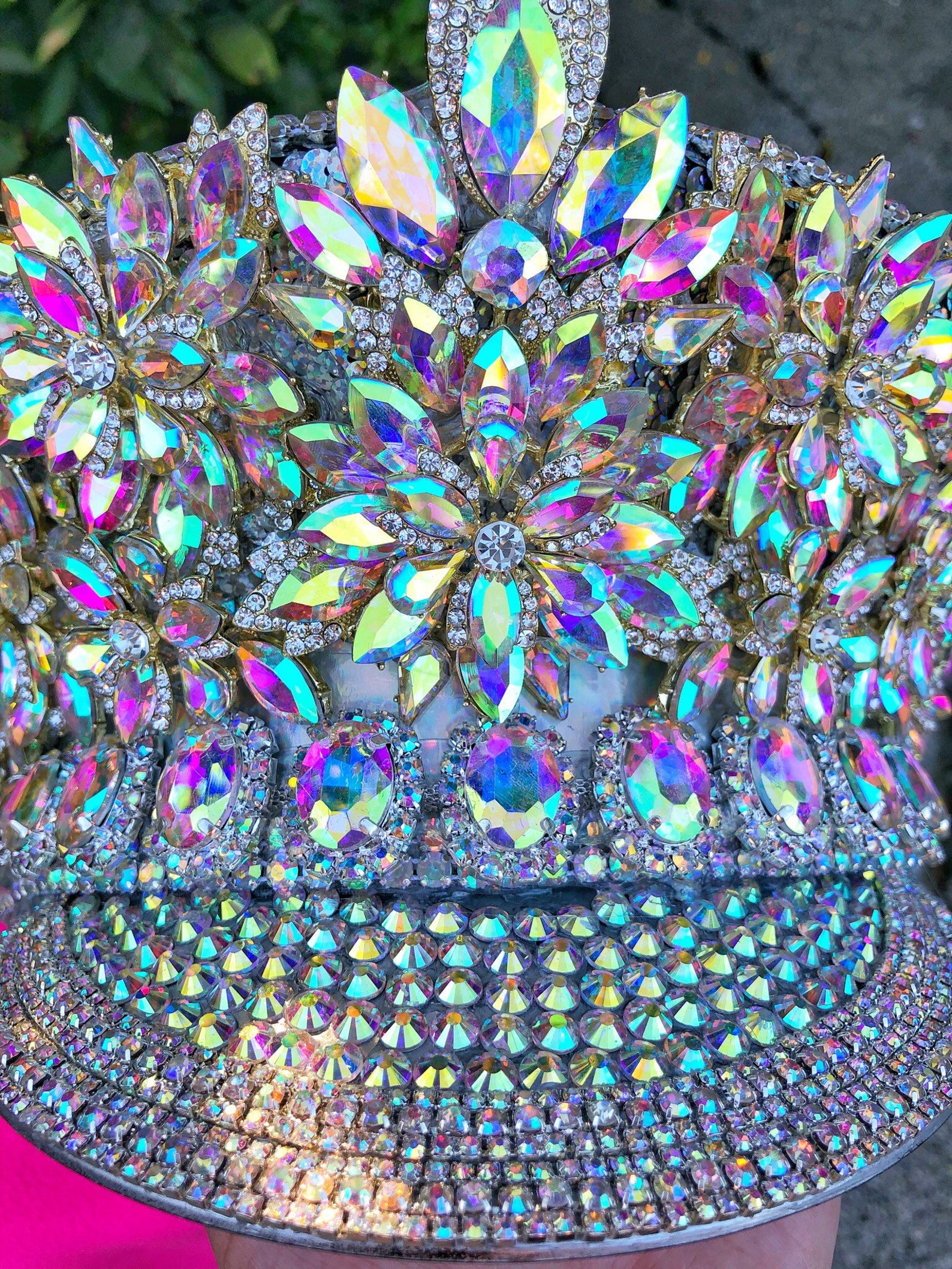 Burning Man Hat Holographic, Iridescent, Silver, Halloween Costume ...