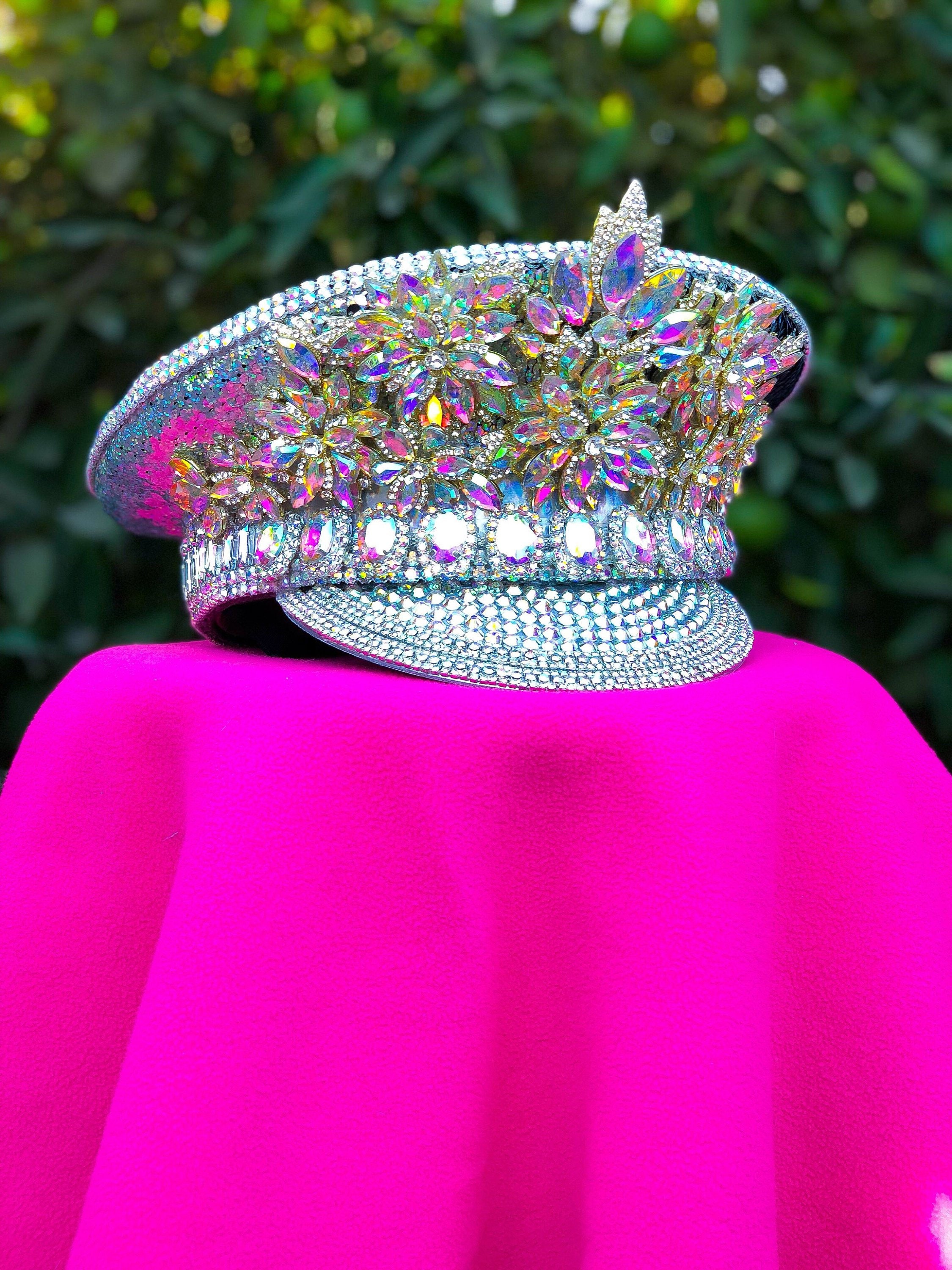 Burning Man Hat Holographic, Iridescent, Silver, Halloween Costume ...
