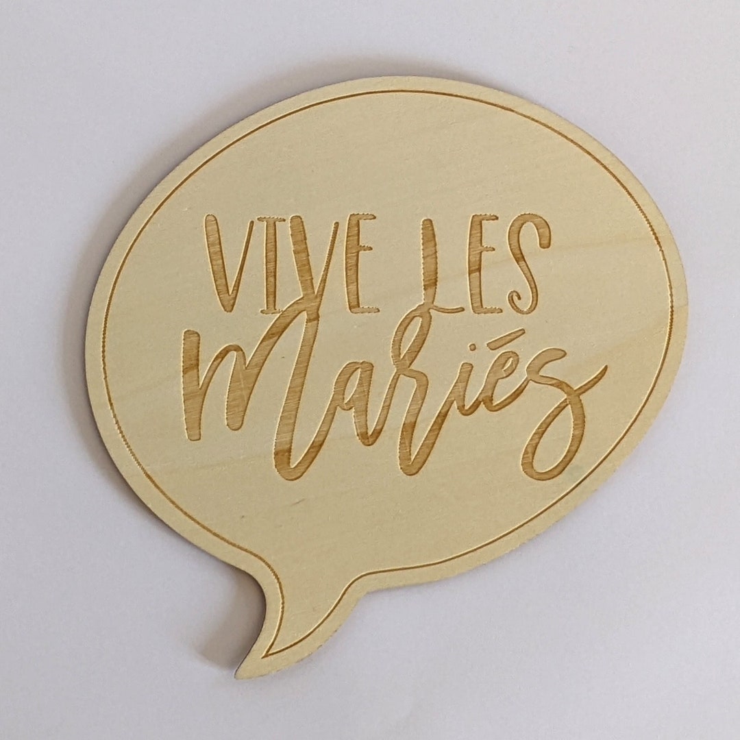 Wooden Wedding Photo Booth Accessory - Long Live the Bride and Groom ...
