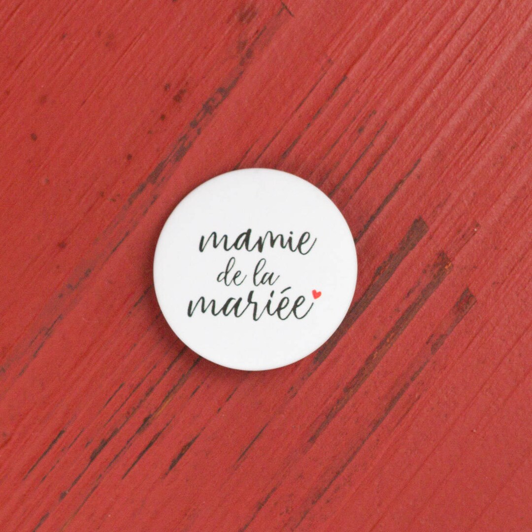 Badge mariage Mamie de la mariée - Etsy France