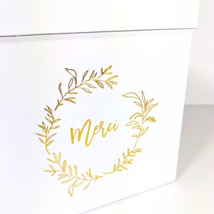 Urne Merci - Cagnotte blanche Merci - Cadeaux invités Lune de miel ...