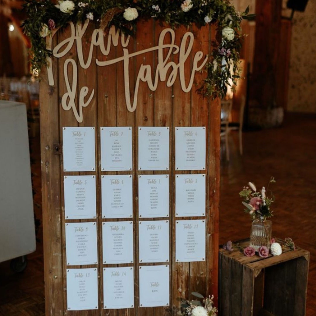 Plan de table mariage - Mot en bois découpé | DIY mariage à coller sur ...