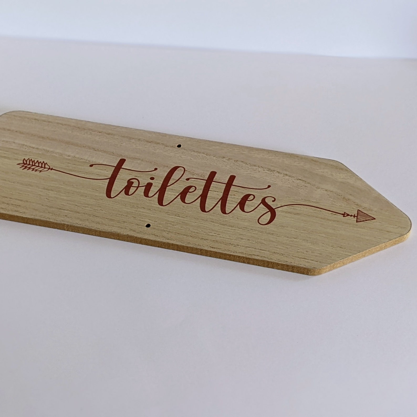 Large Wooden Directional Sign - Restrooms | Wedding Decoration ...