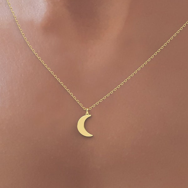 Gold Moon Necklace - Etsy