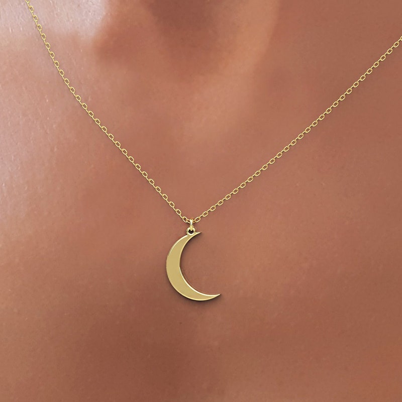Half Moon Necklace - Etsy