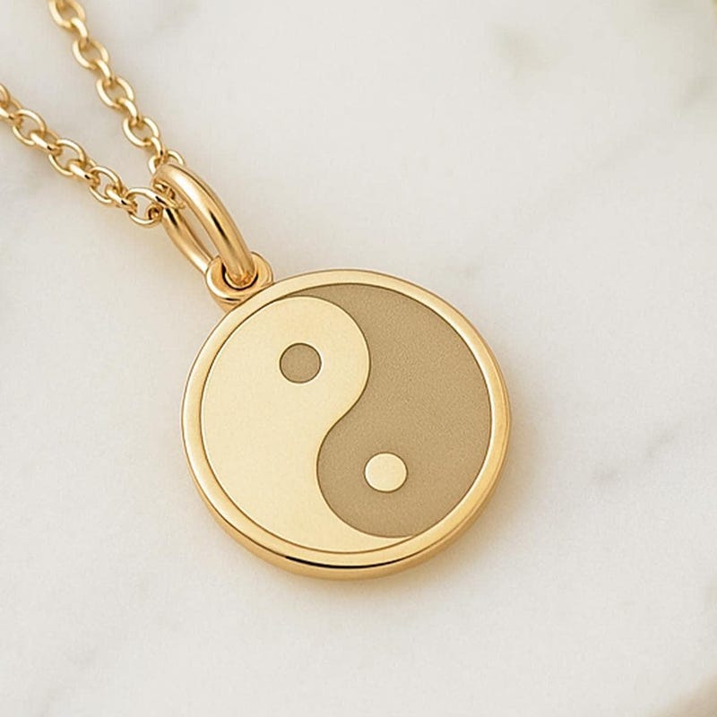 Fish Yin Yang Charm Gold - Etsy